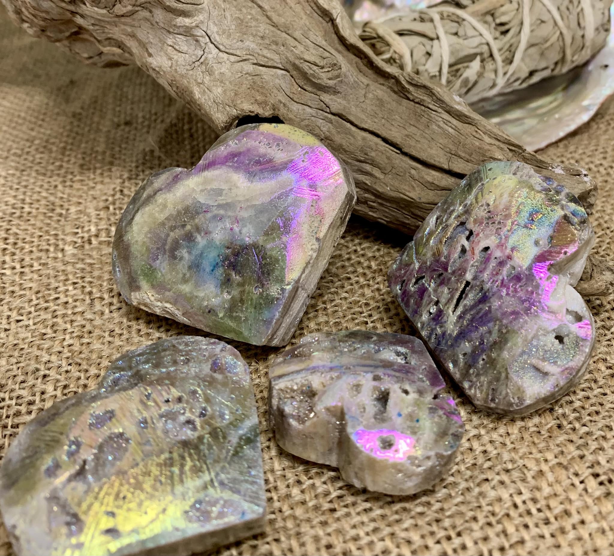 Aura Sphalerite Hearts – Witch Way Australia